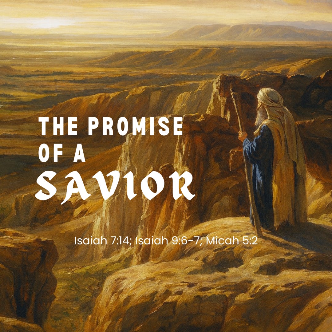 THE PROMISE OF A SAVIOR - Know’s Substack