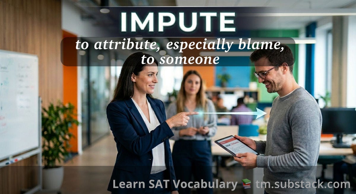 Impute — Meaning, Definition, & Examples | SAT Vocabulary