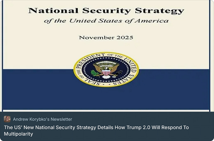 Andrew Korybko (@korybko): "The US’ New National Security Strategy ...