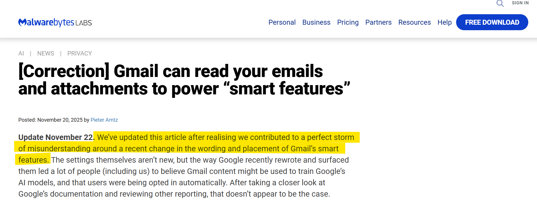 Fact Check: Is Google Using Your Gmail to Train AI?