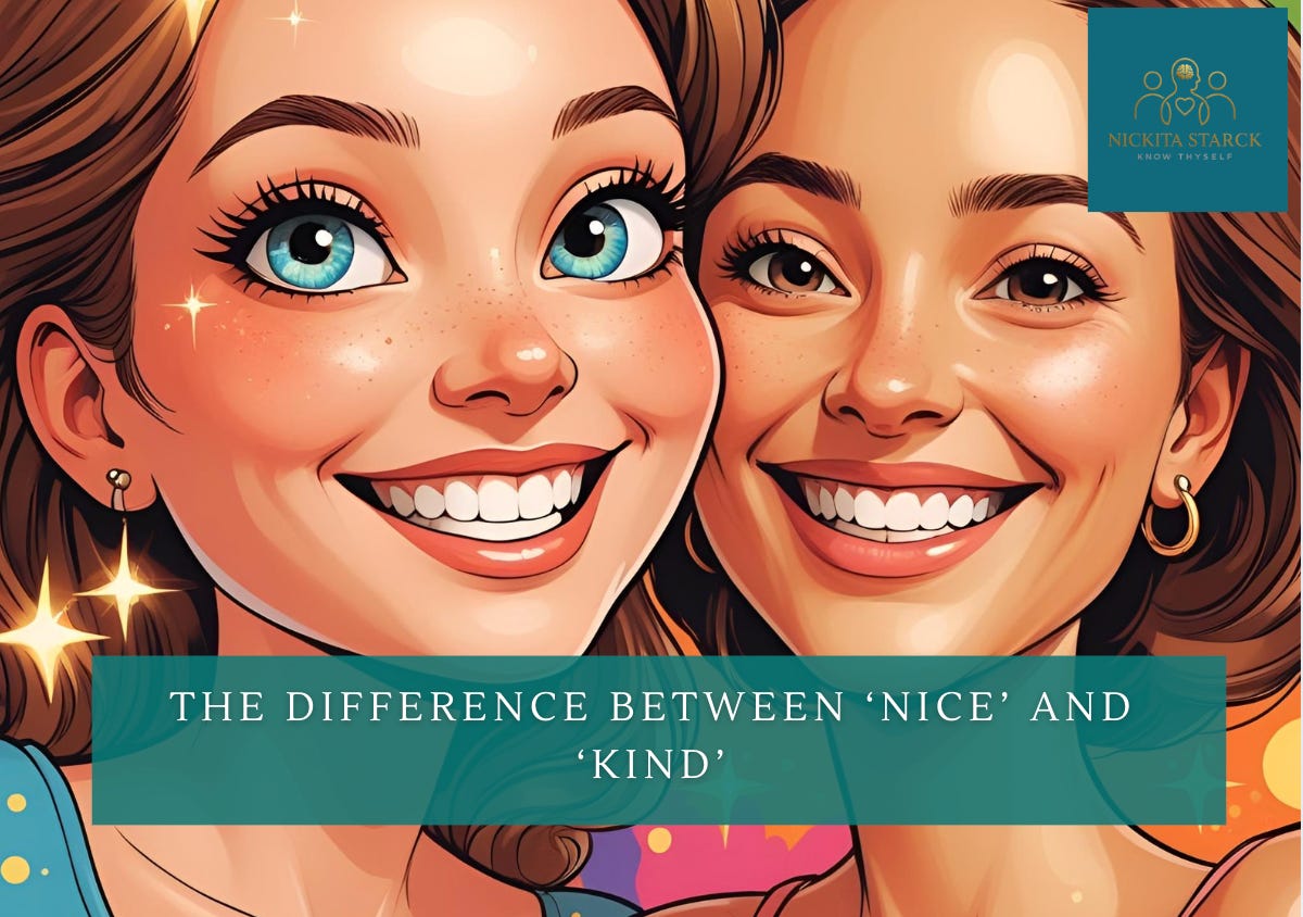 The difference between 'nice' and 'kind'