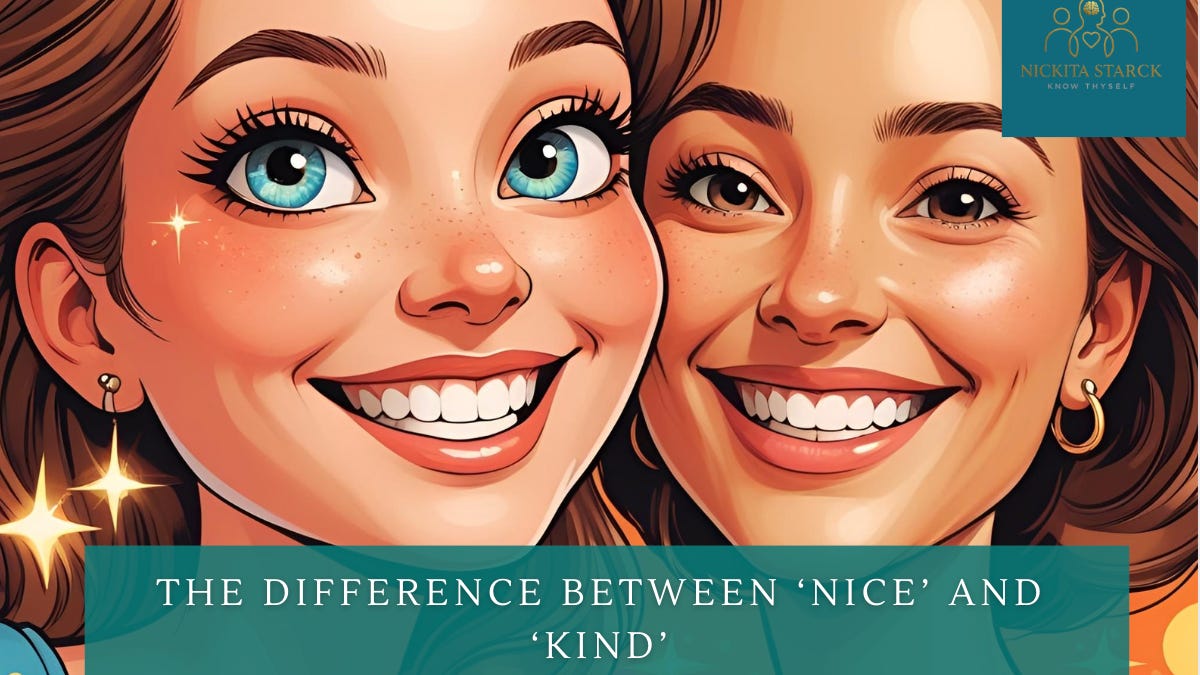 The difference between 'nice' and 'kind'
