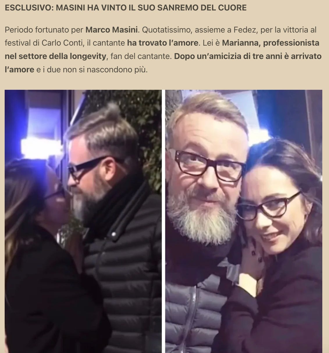 Marco Masini ha una nuova fidanzata. Anzi no: storia di un giallo amoroso