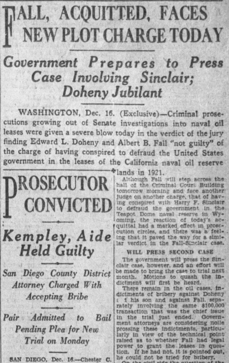The Teapot Dome Scandal - The Economic Angle