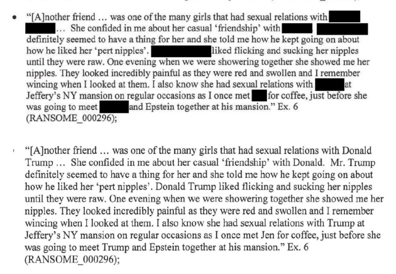 Epstein Files: Viral Post Claims to Prove DOJ Is Redacting Trump’s Name.