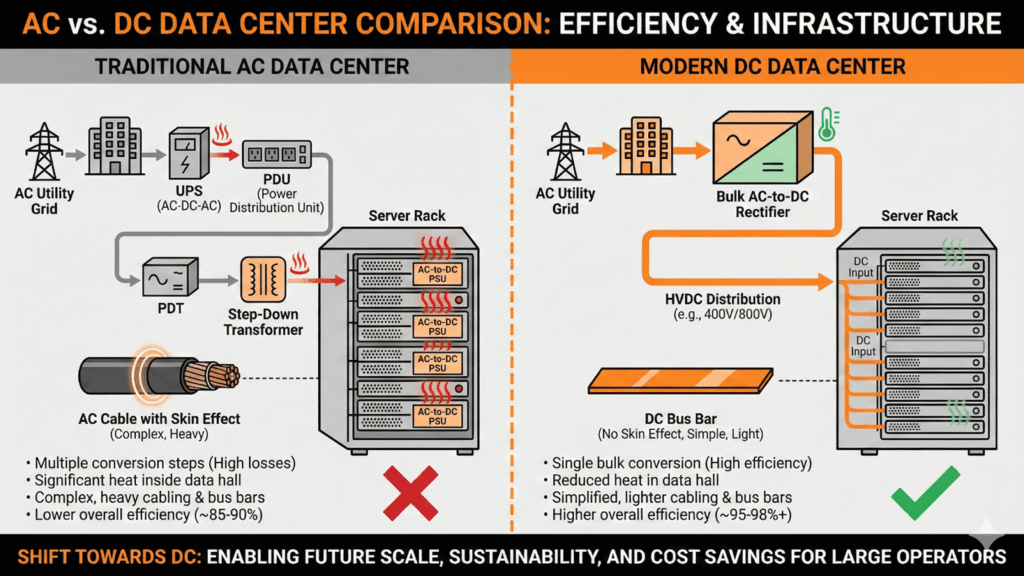 Why Data Centers Are Switching to High-Voltage DC Power