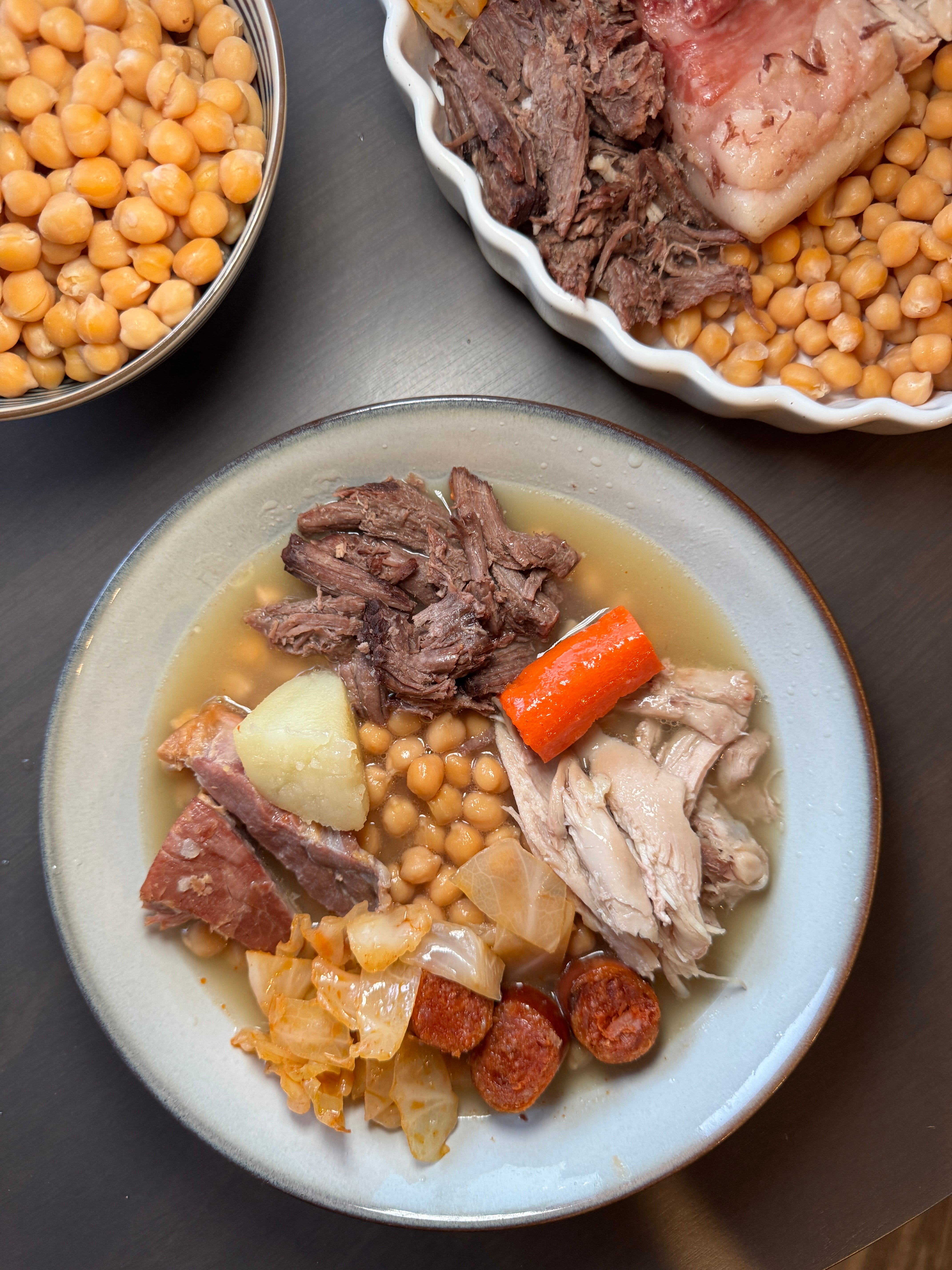 Cocido Madrileño (Traditional Spanish Stew)