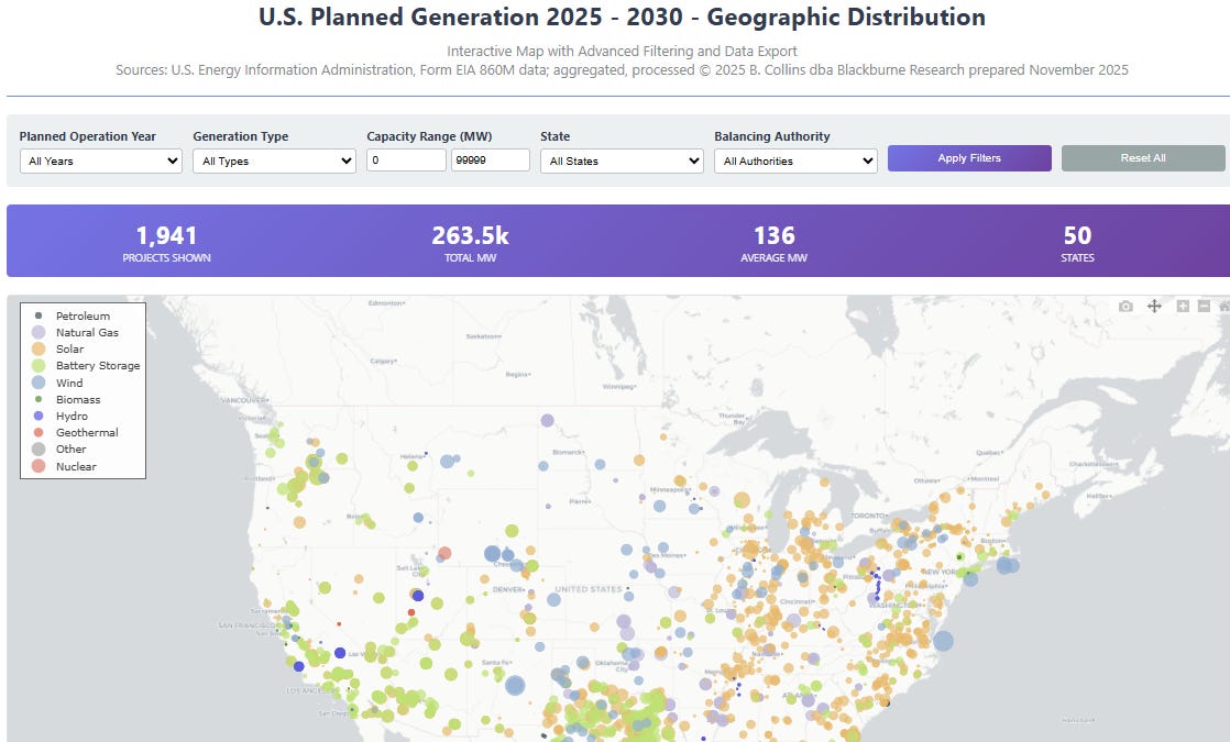 Mapping the U.S. Energy Build-Out: An Interactive View of 2025–2030 ...
