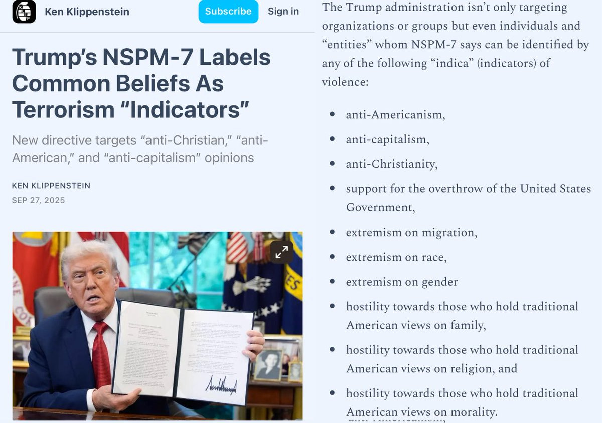 Why Aren't Democrats Raising the Alarm Over Trump’s NSPM-7 "Terrorism ...