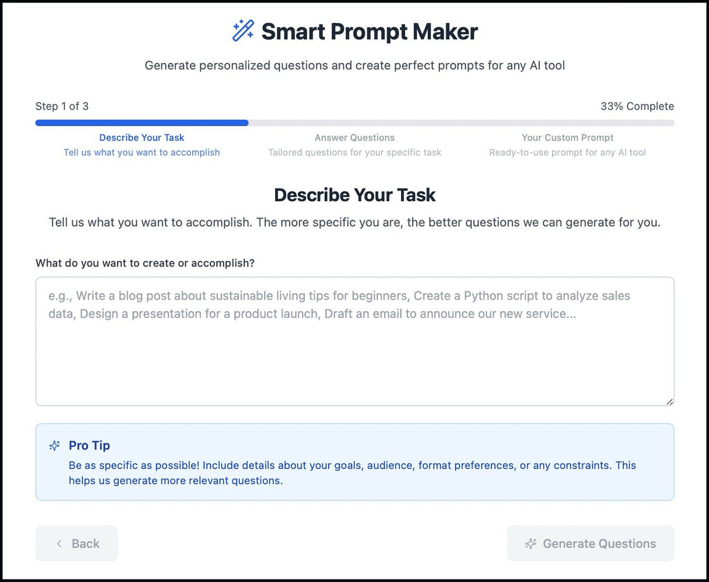 From prompt to result - by Tom Parish