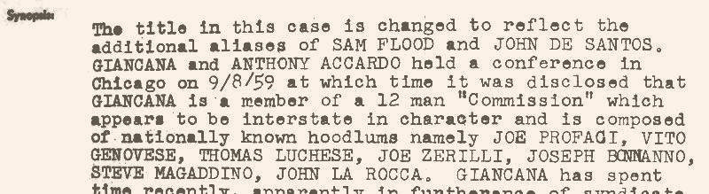 When and how did FBI learn of Mafia Commission?