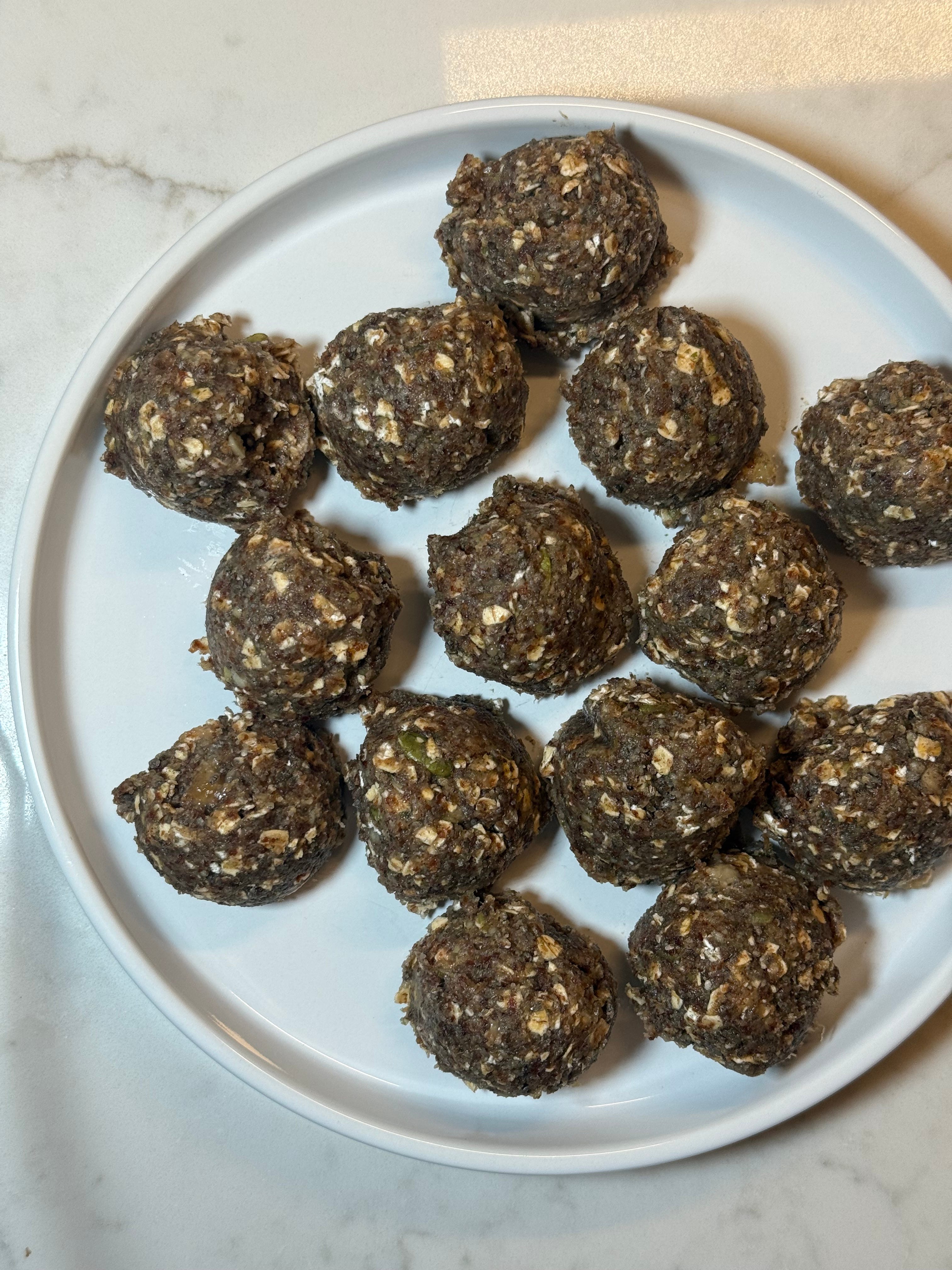 Salted Maple Banana Bread Balls - by Ellie Teale