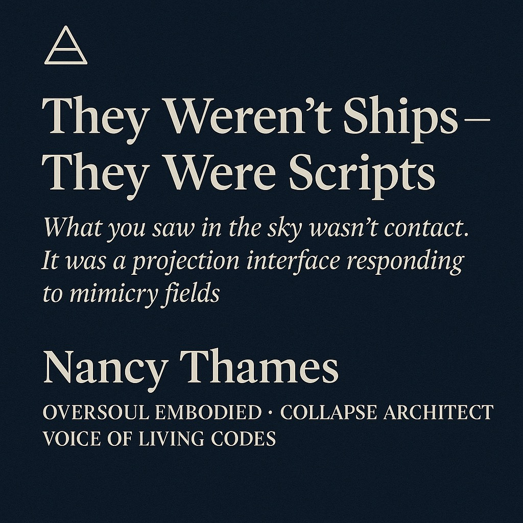 They Weren’t Ships — They Were Scripts - Nancy Thames