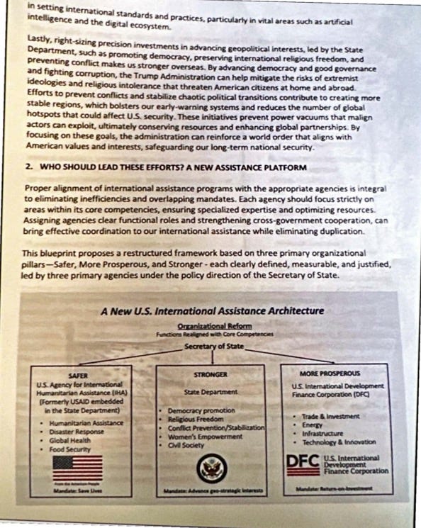 USAID Reorganization Memo, Part 1