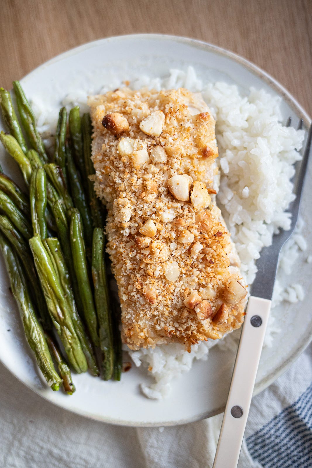 Macadamia Nut-Crusted Fish - by Brooke Eliason