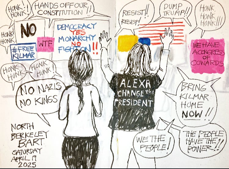 How to Sketch a Protest - Cathy Raingarden's Sketchbook