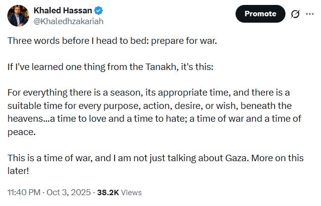 Comments - On 3 October 2025, I warned That We Must "Prepare for War"