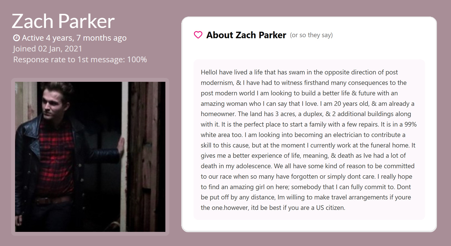 Looking for love on 'Tinder for Nazis' - by William Tucker