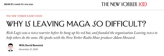 Why more media are featuring Leaving MAGA (and why your support matters)