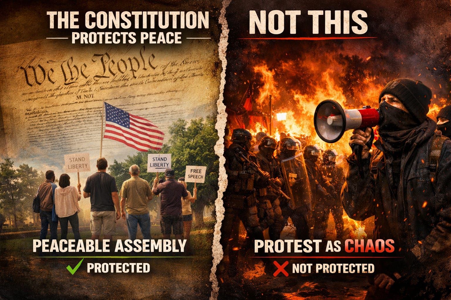 Constitution Vs. Chaos: There Is No Constitutional Right to "Protest ...