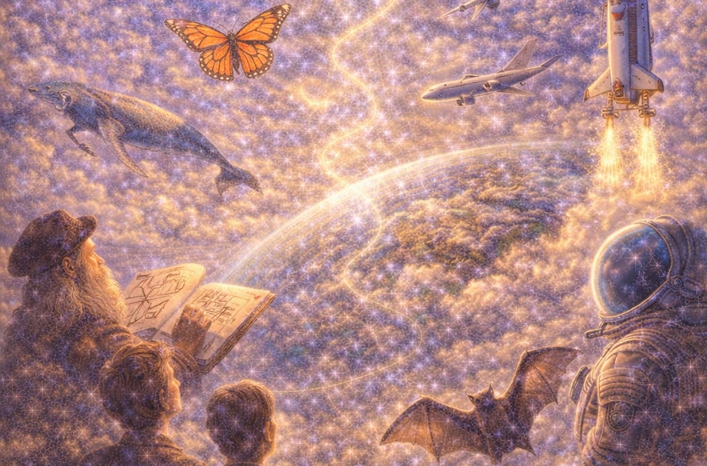The True Evolution of Flight in Humans and Animals