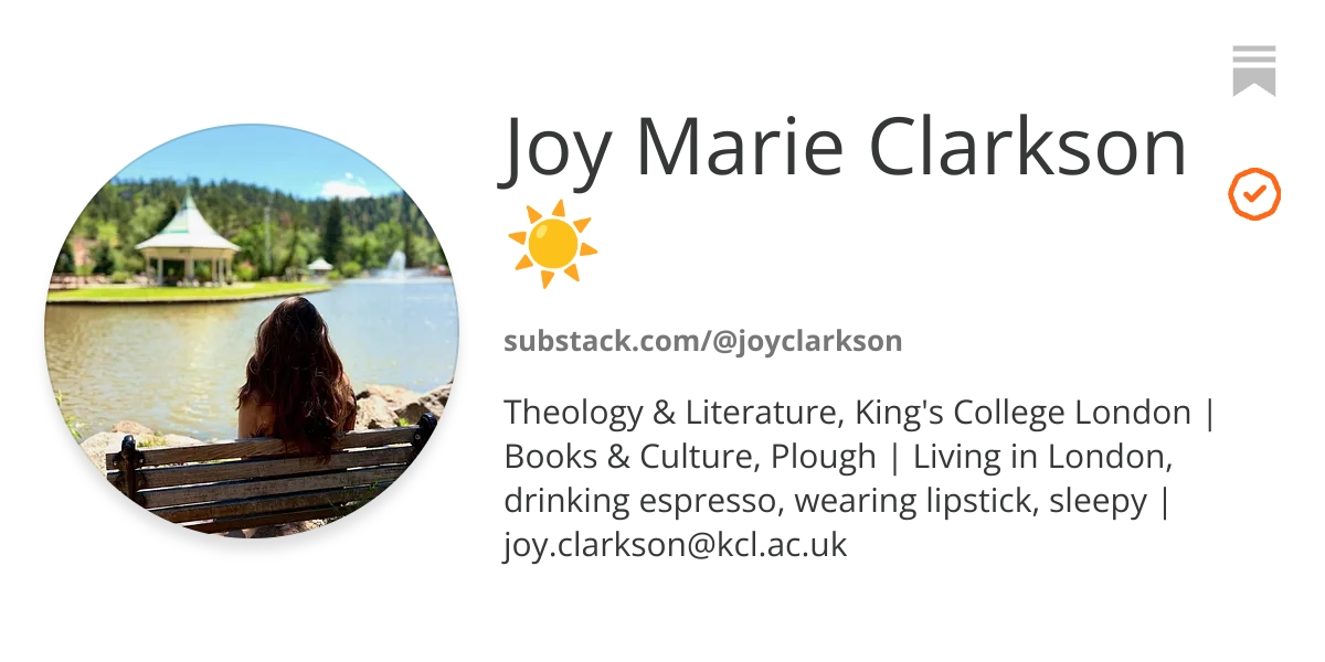 Joy Marie Clarkson ☀️ | Substack