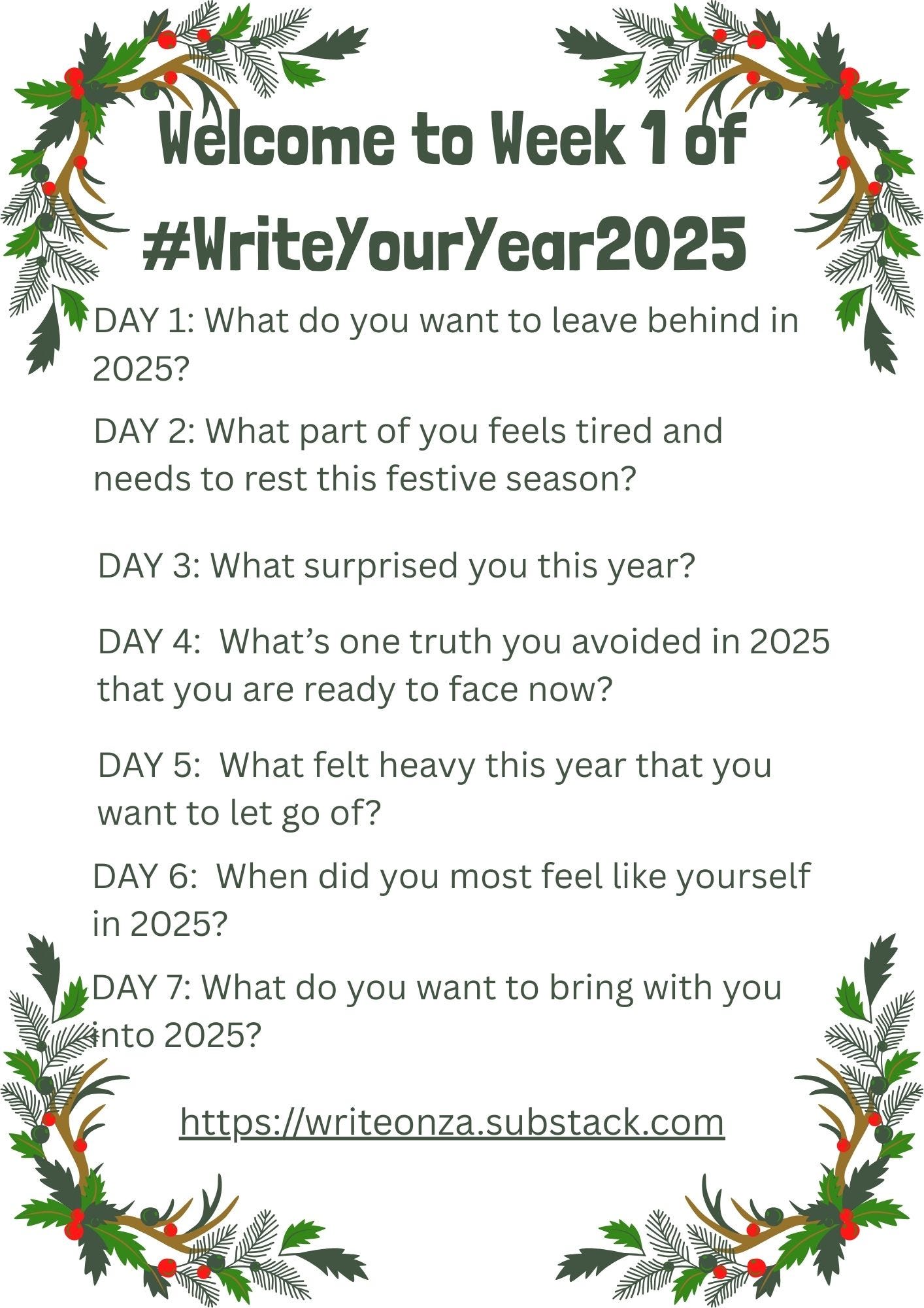 Welcome to #WriteYourYear2025 - A Free Annual Journaling Challenge ...