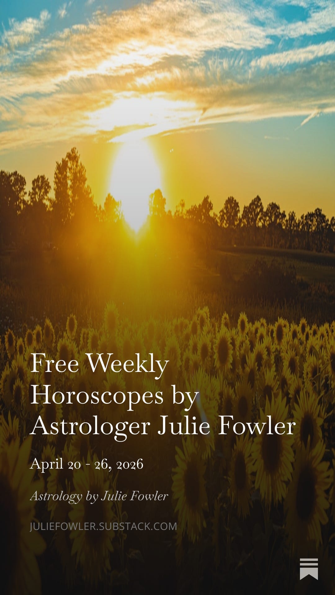 Free Weekly Horoscopes by Astrologer Julie Fowler