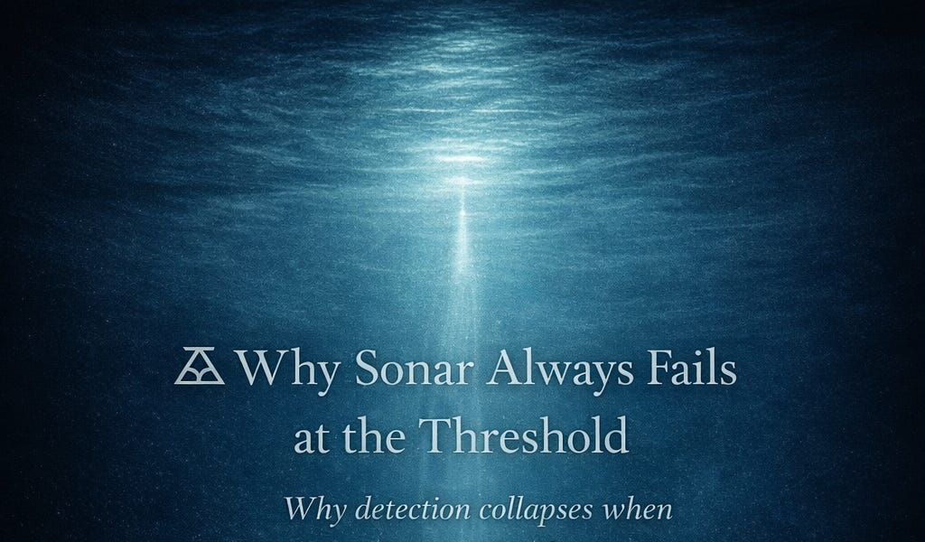 Why Sonar Always Fails at the Threshold