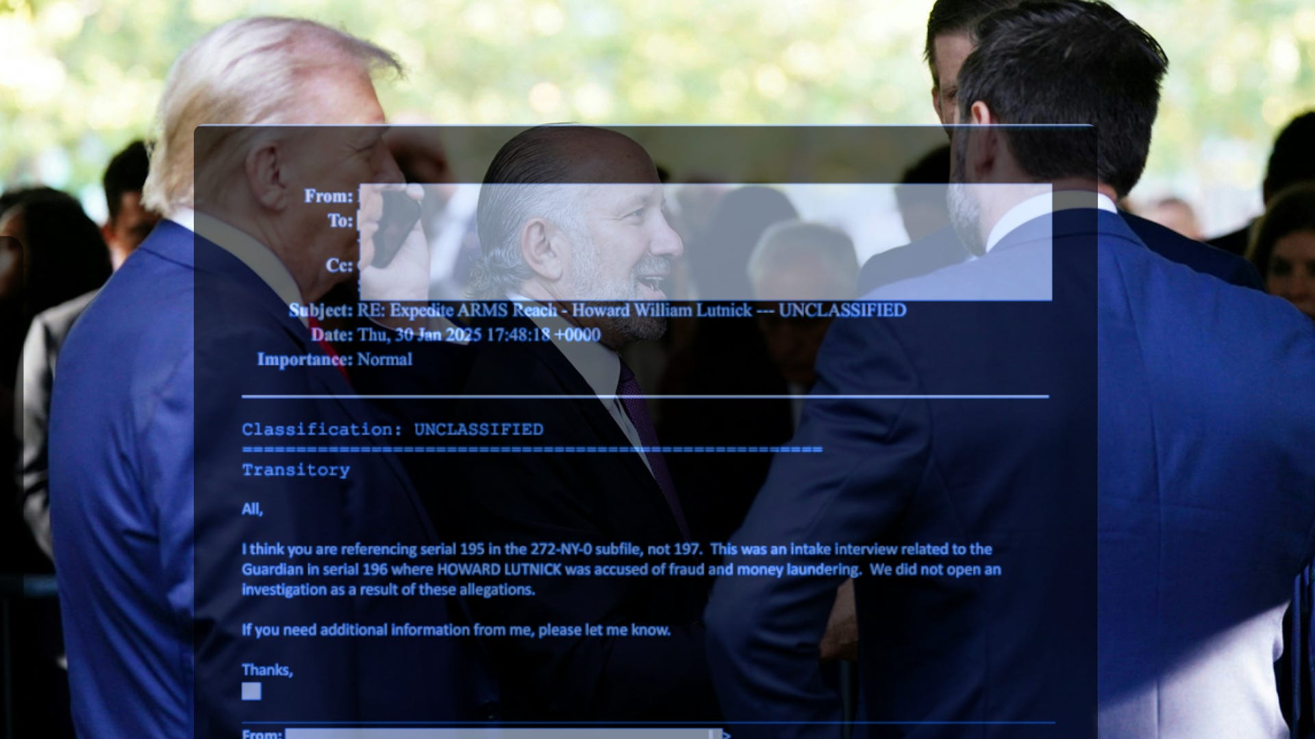 EXCLUSIVE: The FBI Knew About Howard Lutnick and Jeffrey Epstein — And ...