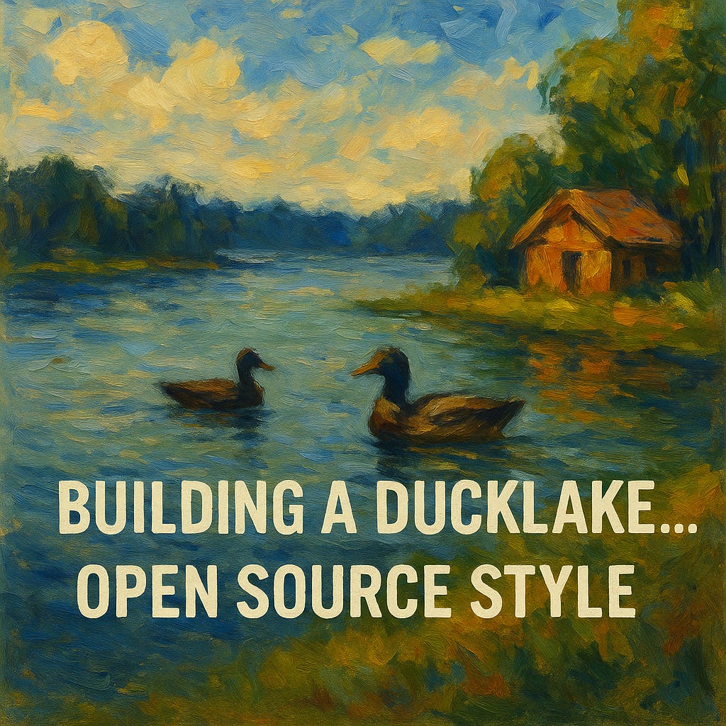 Building a DuckLake ... Open Source Style.