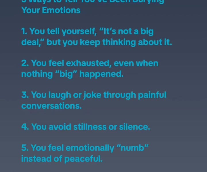 5 Signs You’re Burying Emotions - Victorious Rise