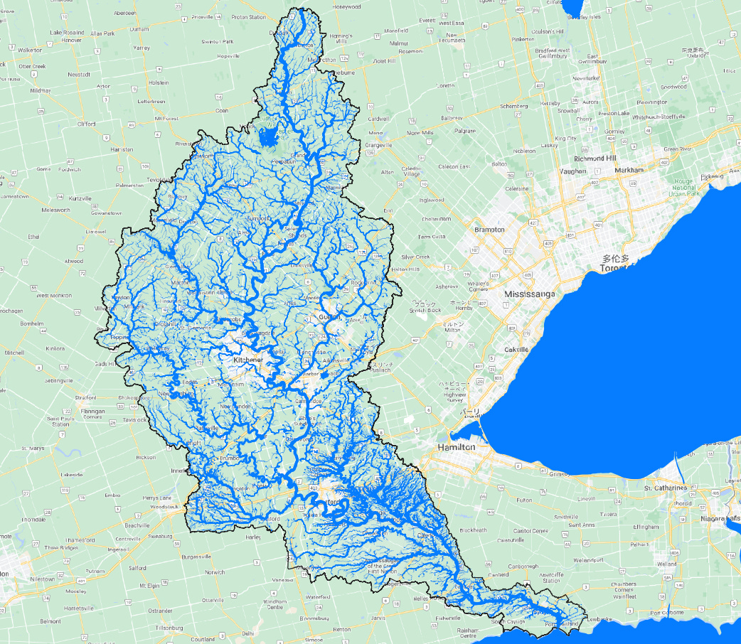 Subwatersheds of the Grand River Basin - by Steve Shikaze
