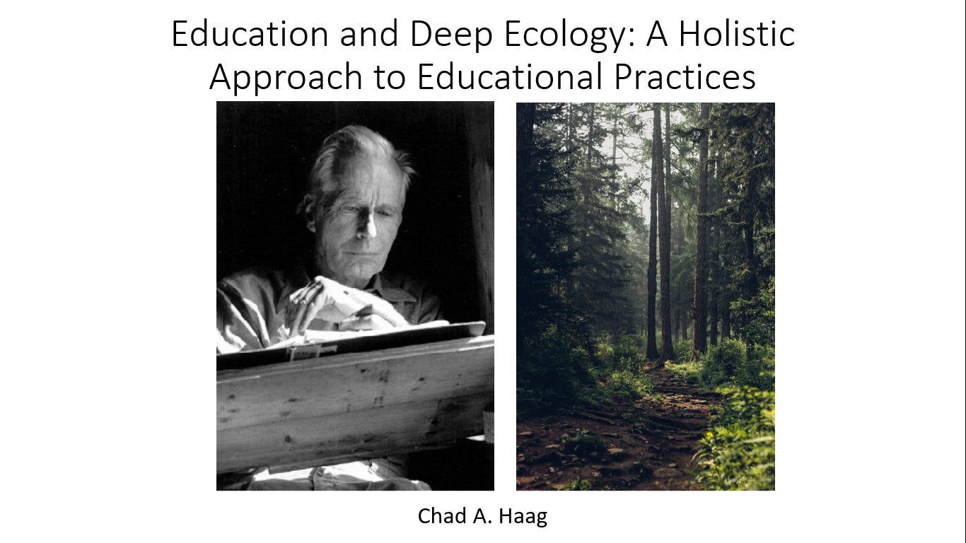 Education and Deep Ecology: A Holistic Approach to Educational Practices