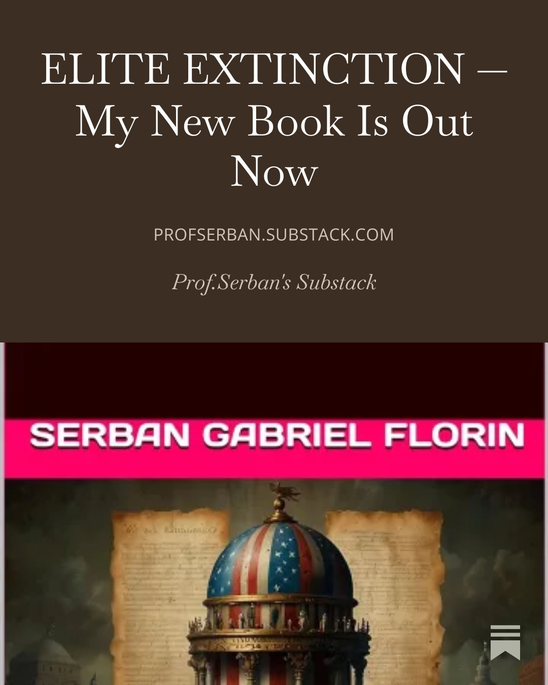 ELITE EXTINCTION — My New Book Is Out Now