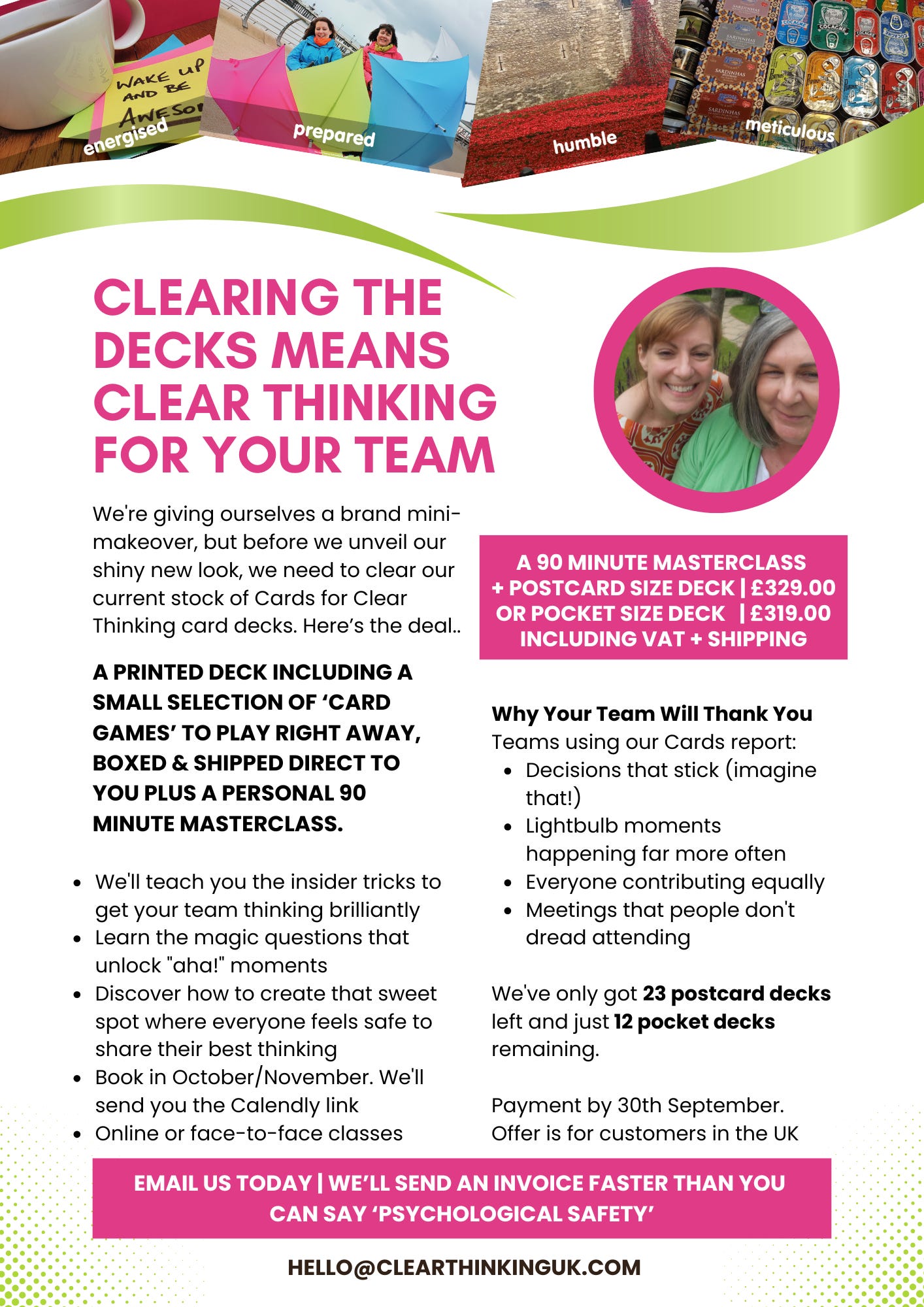 Why We're Clearing The Decks