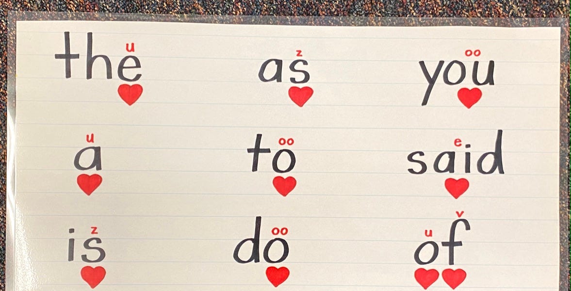 Heart Words - by Randee Bergen - Busy Bee Kindergarten