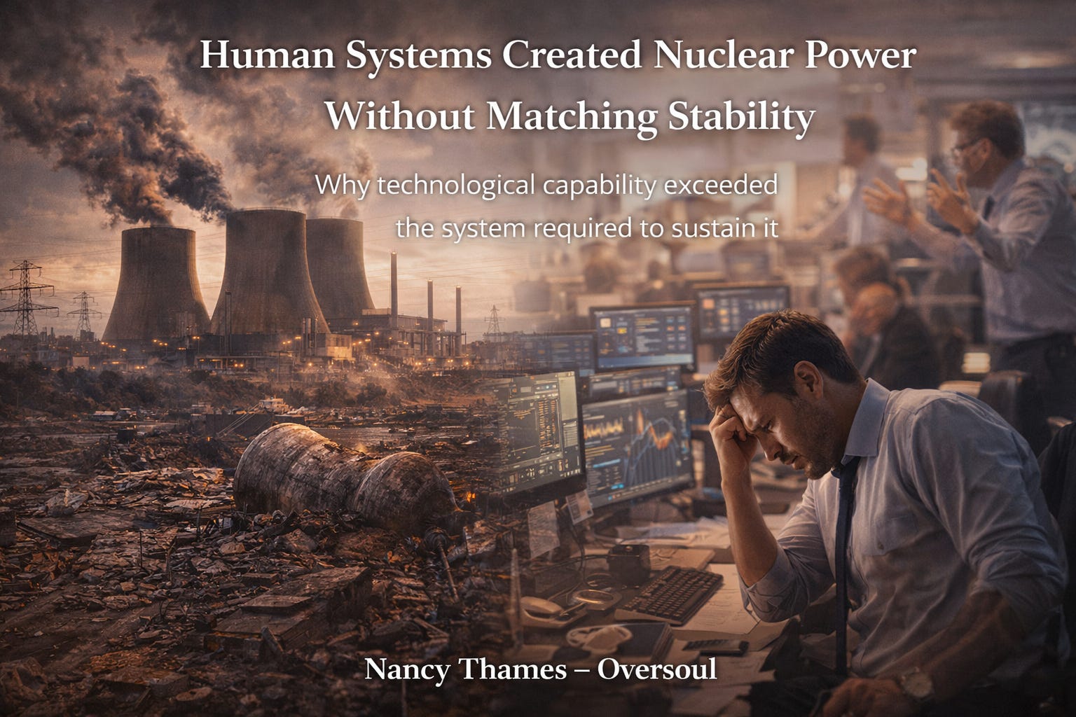 Human Systems Created Nuclear Power Without Matching Stability