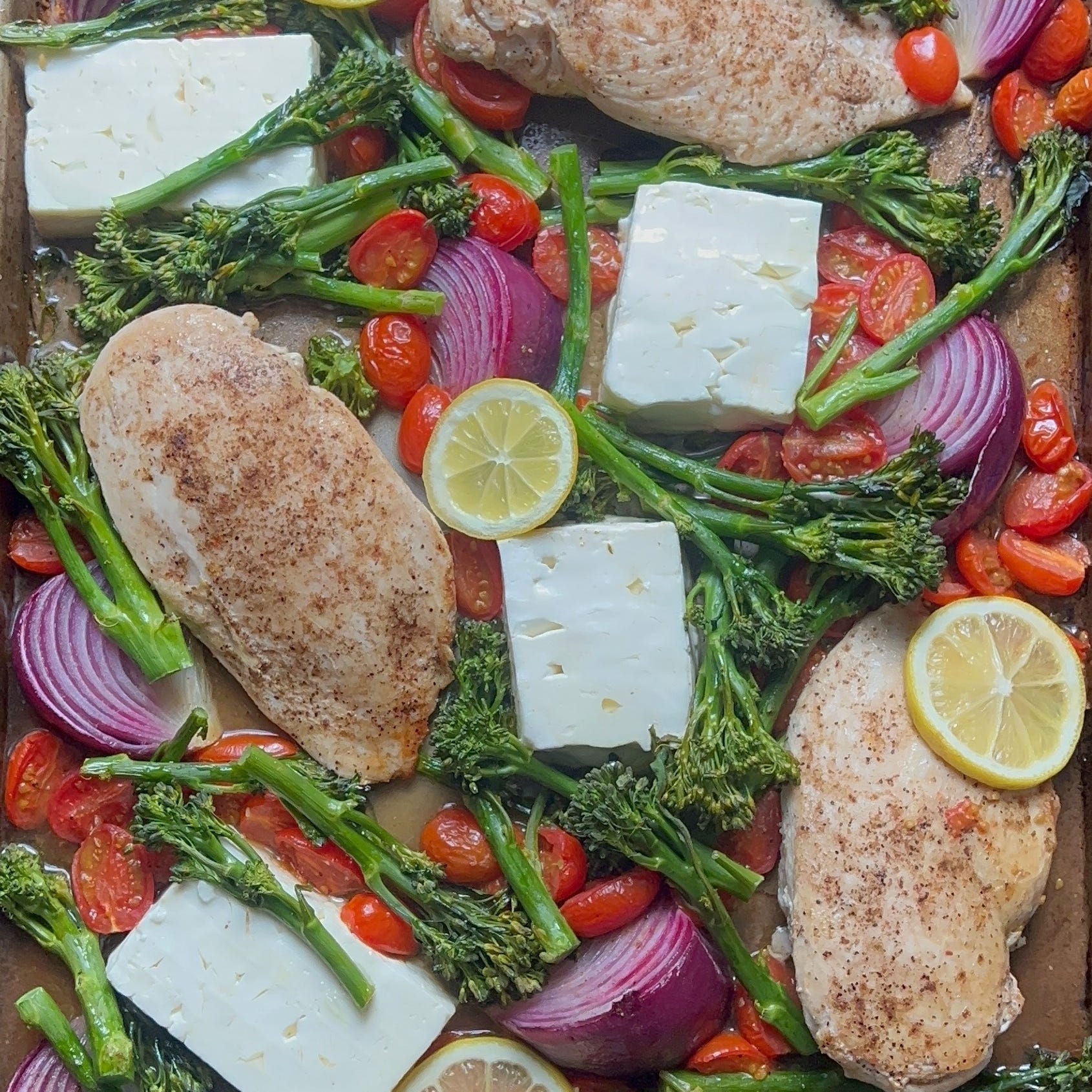 Lainie's 3-2-1s: Sheet Pan Lemon Feta Chicken & Broccolini, Protein ...