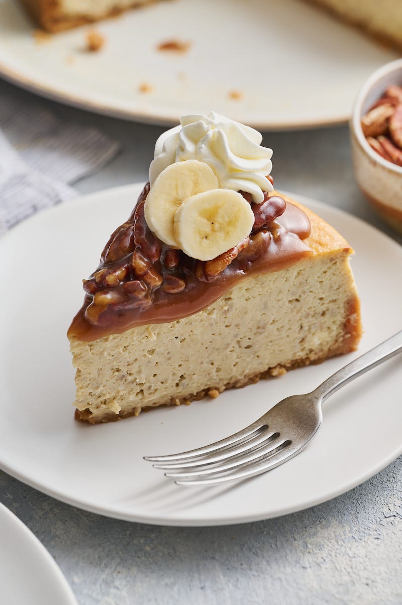 Banana Cheesecake with Gooey Pecan Sauce - Ashley Manila