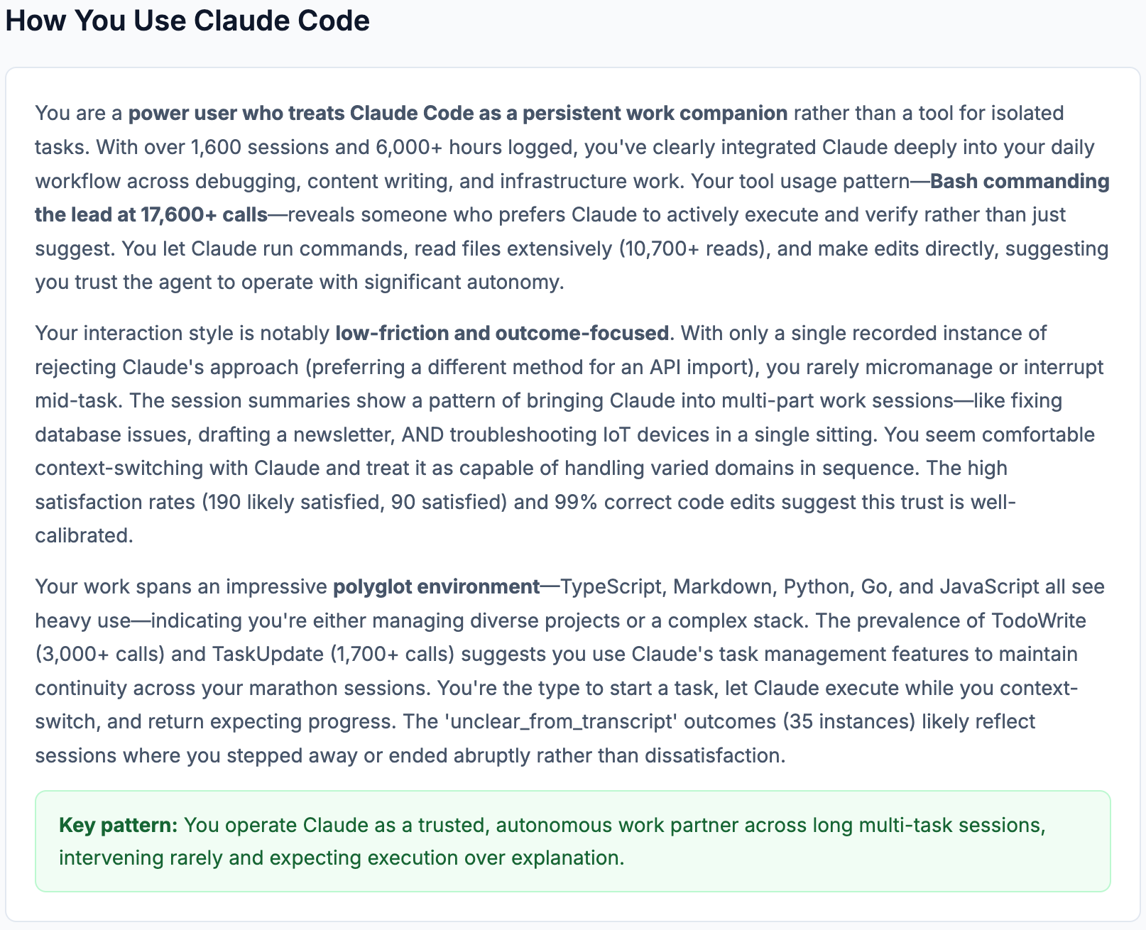 Claude Code's /insights just told me I’ve been overthinking everything