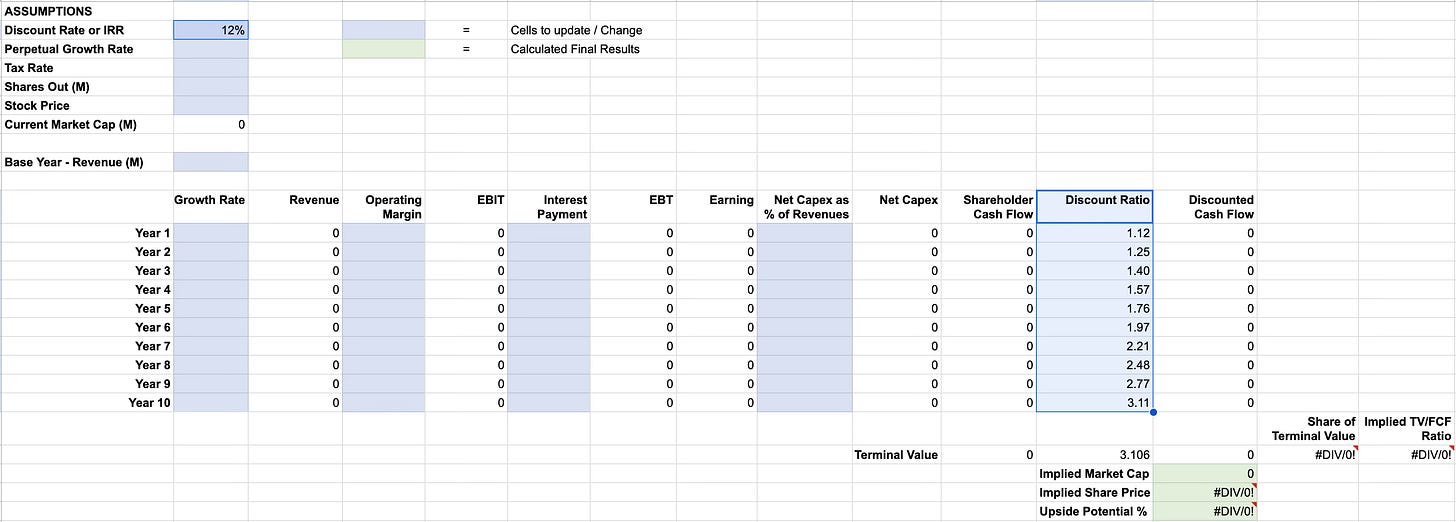 Step-by-Step Valuation: A Practical DCF and IRR Example