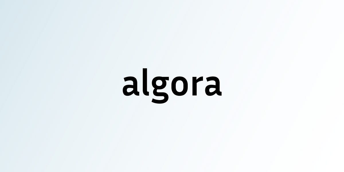 Algora - by Jonathan Reimer - Open Pioneers