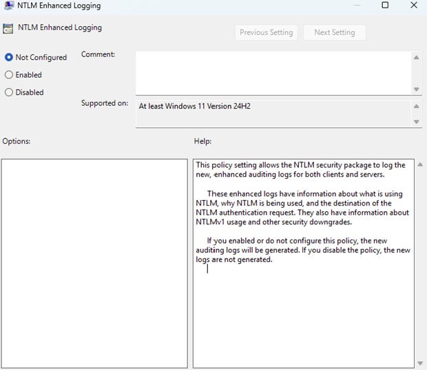 NTLM Auditing Just Got a Glow-Up in Windows 11 24H2 & Server 2025