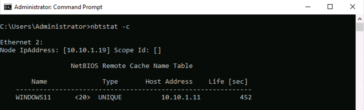 Lab: NetBIOS Enumeration with Windows Command Line Tools