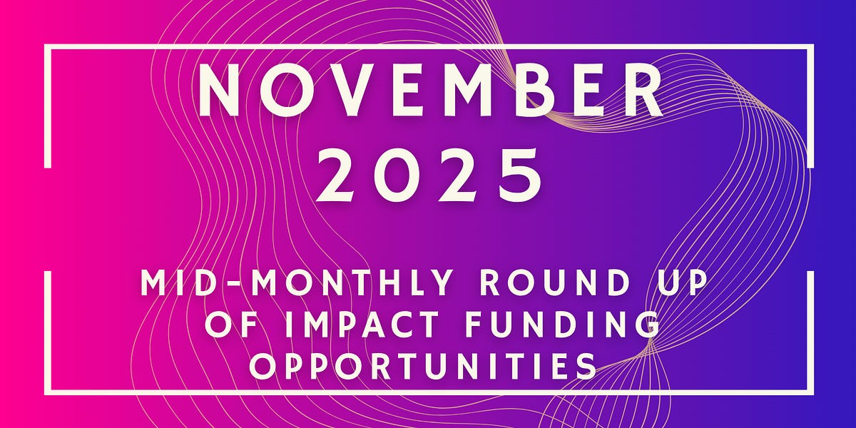 Mid-November Update: 44 New Funding Opportunities!
