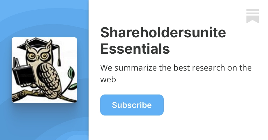Shareholdersunite Essentials | Substack