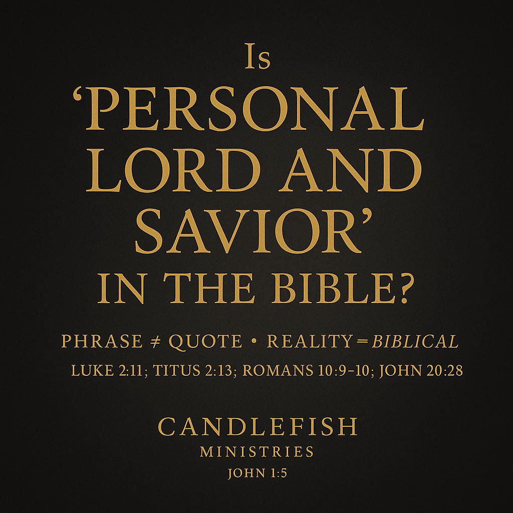 Is “Personal Lord and Savior” Even in the Bible?