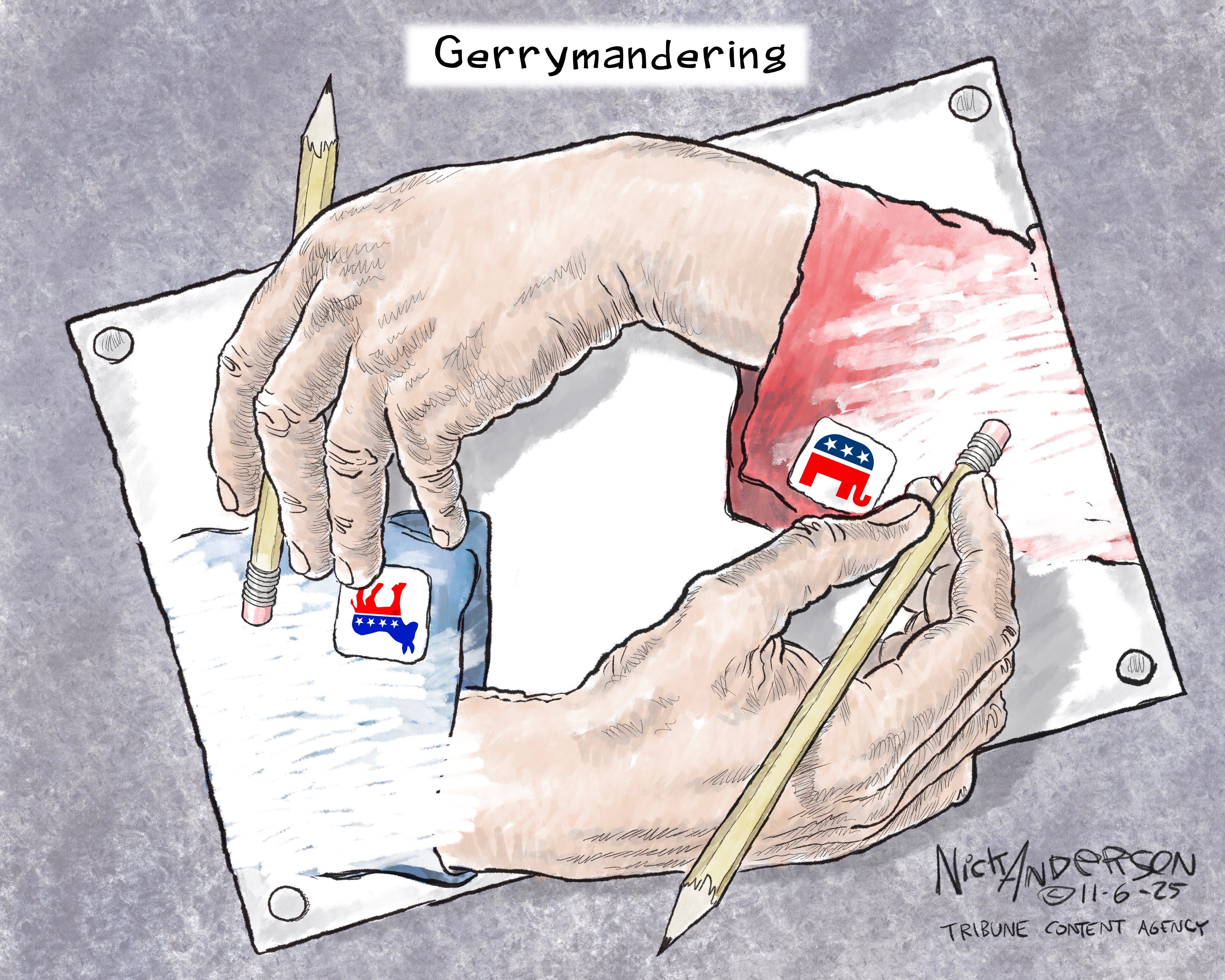 Gerrymandering - by Nick Anderson - Pen Strokes