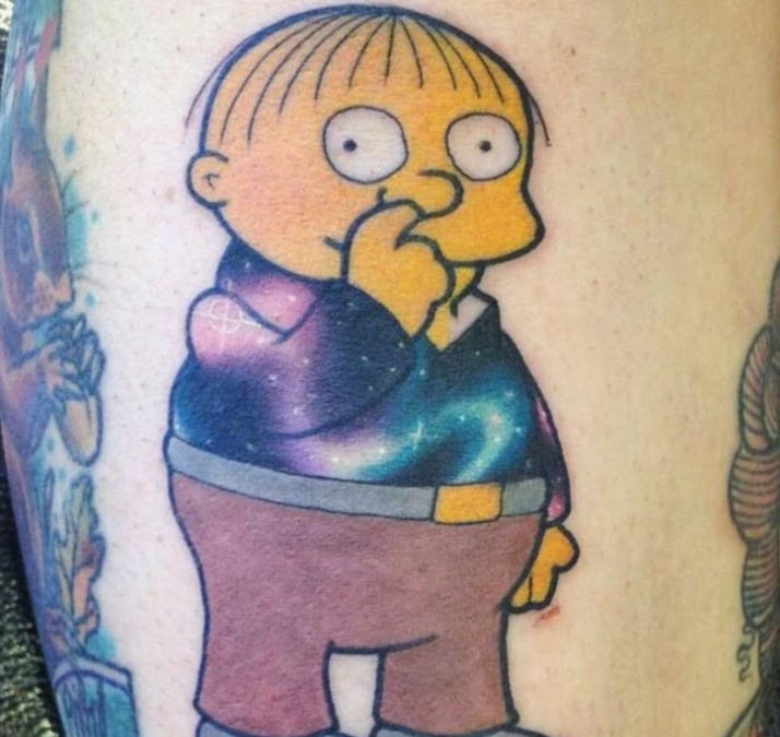 simpsons tattoo guy